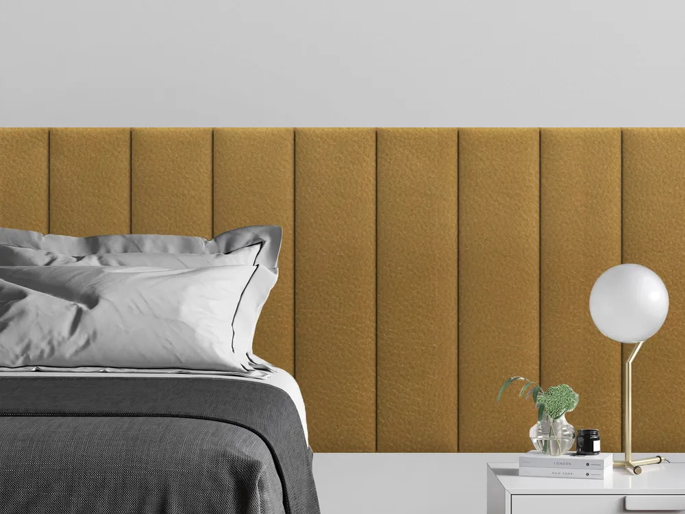 Мягкое изголовье кровати Eco Leather Gold 20х80 см 4 шт.