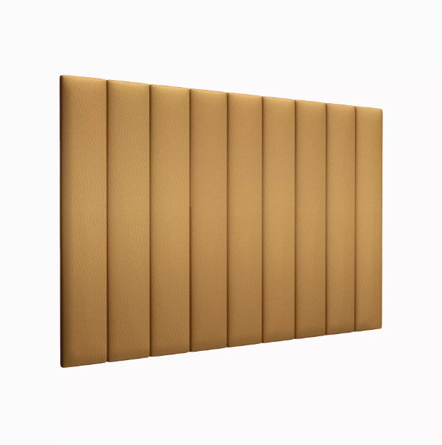 Мягкое изголовье кровати Eco Leather Gold 15х90 см 4 шт.