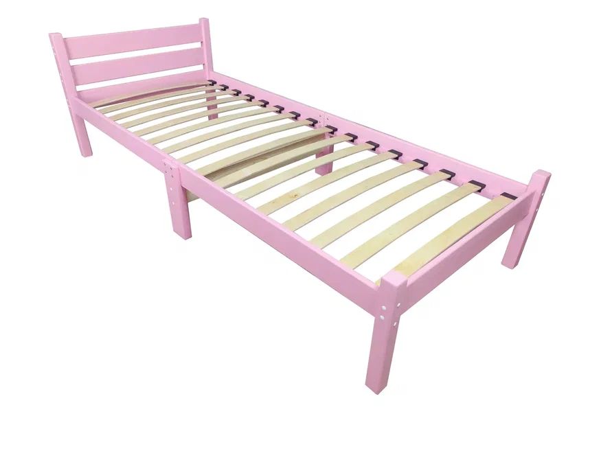 Кровать односпальная Solarius, Ортопедическая 60х190, цвет розовый