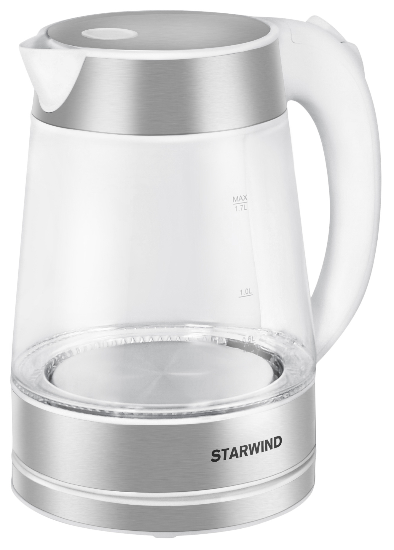 Чайник электрический STARWIND SKG2011 1.7 л White, Silver, Transparent