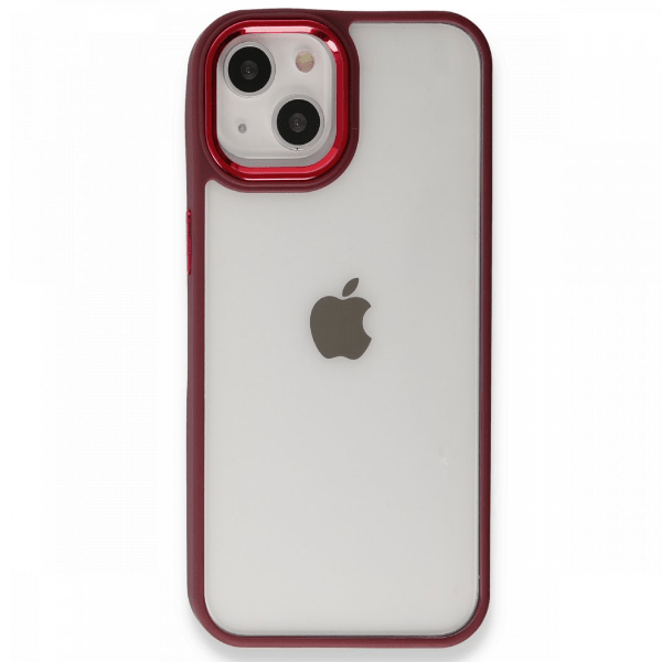 Чехол iPhone 14 цветной бампер, красный
