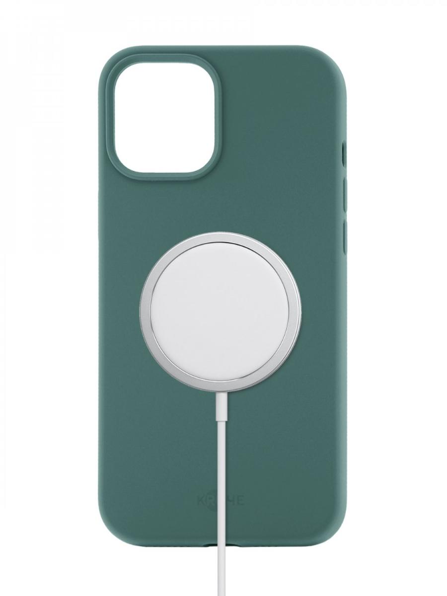 Чехол для Apple iPhone 12 Pro Max КRUЧЕ Silicone MagSafe Pine green