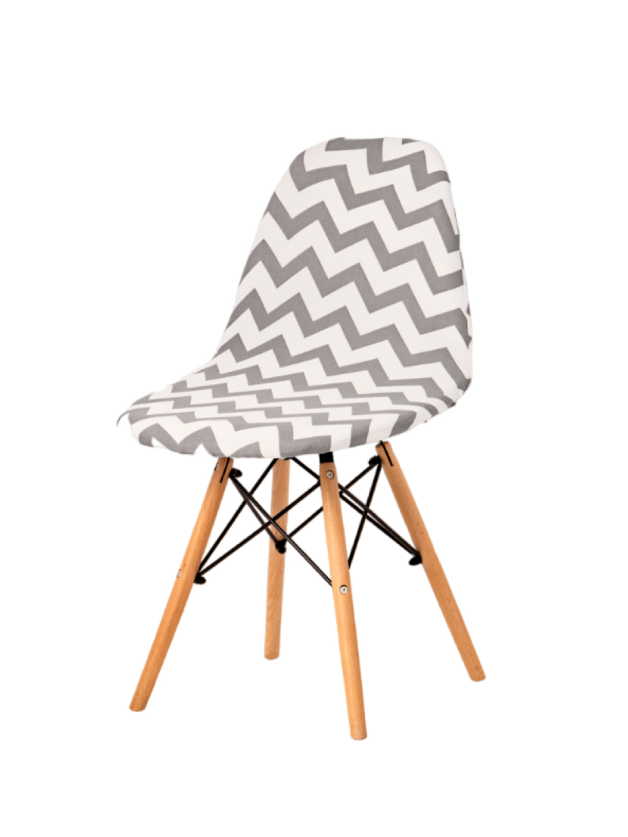 Чехол LuxAlto на стул со спинкой Eames, Aspen, Giardino, ЗигЗаг, 1 шт. (11627)