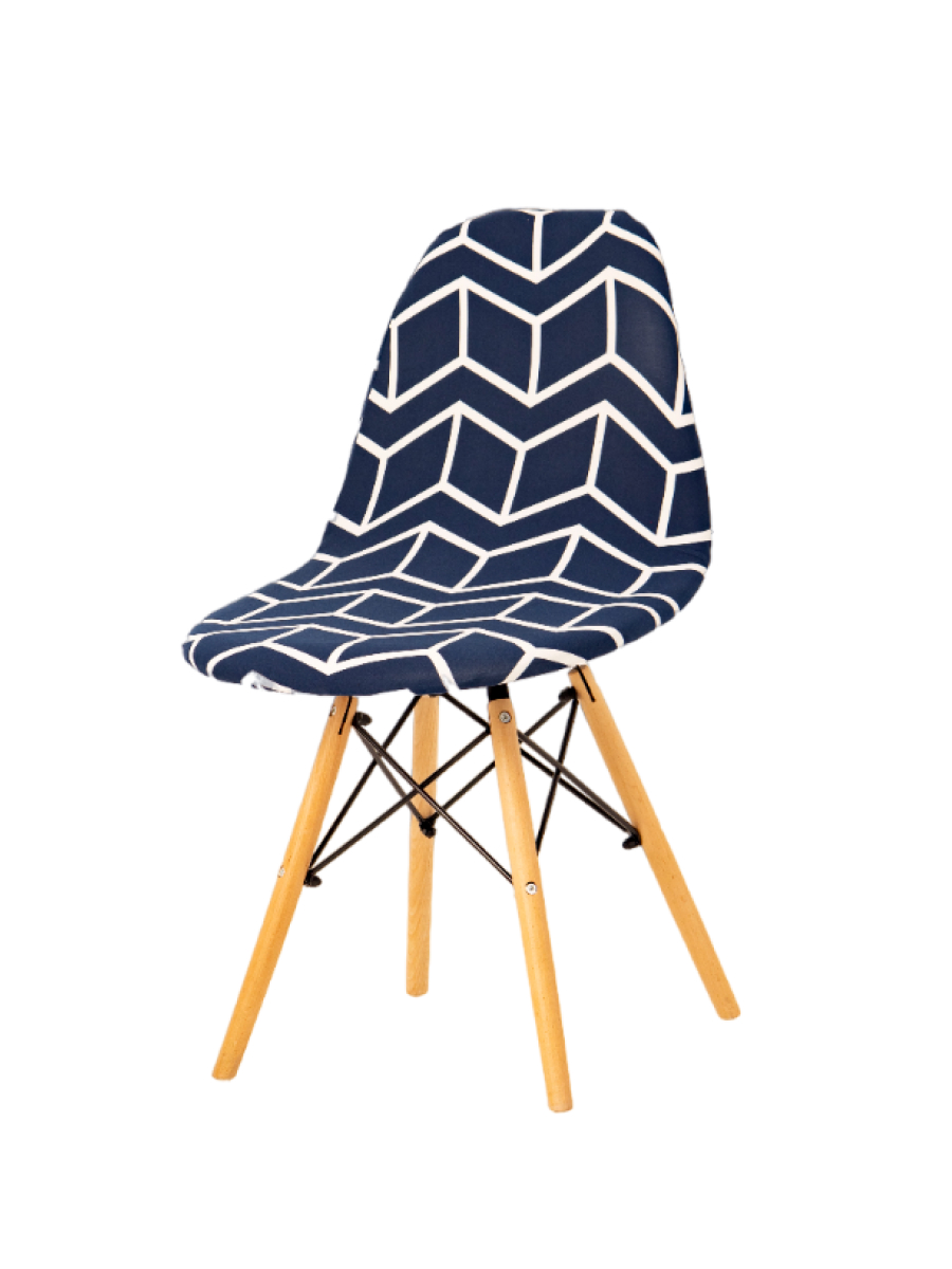 Чехол LuxAlto на стул со спинкой Eames, Aspen, Giardino, Геометрия, 1 шт. (11621)
