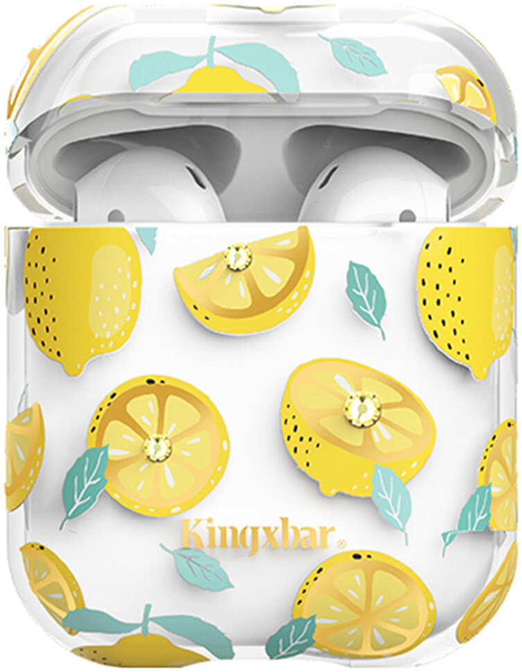Чехол Kingxbar Fresh для AirPods 1/2, цвет "Лимон" (6959003545367)