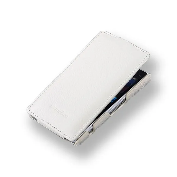 Кожаный чехол книжка Melkco Jacka Type для Sony Xperia Z1 Compact M51w/Z1 Mini D5503 белый