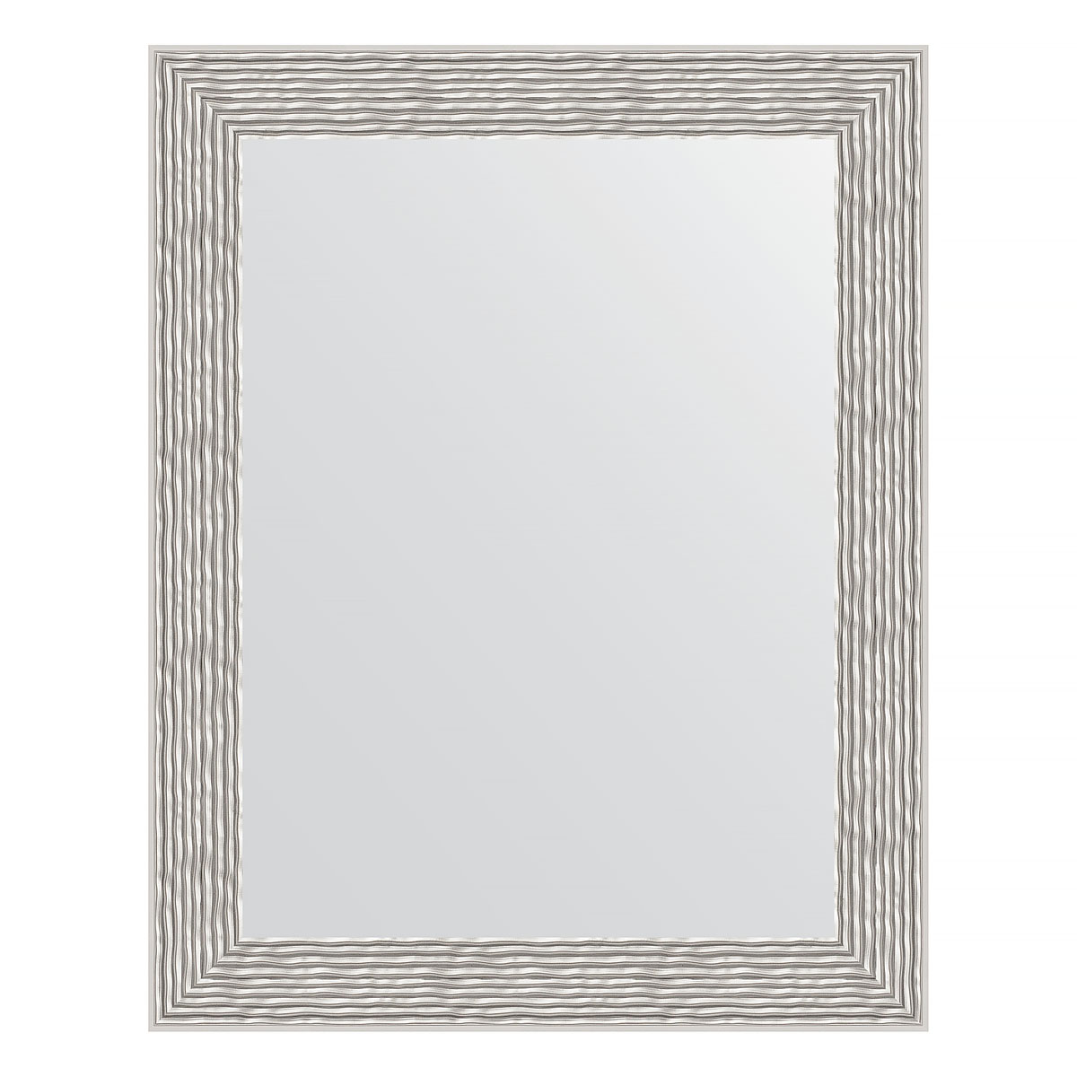 Зеркало в раме 38x48см Evoform BY 3006 волна алюминий