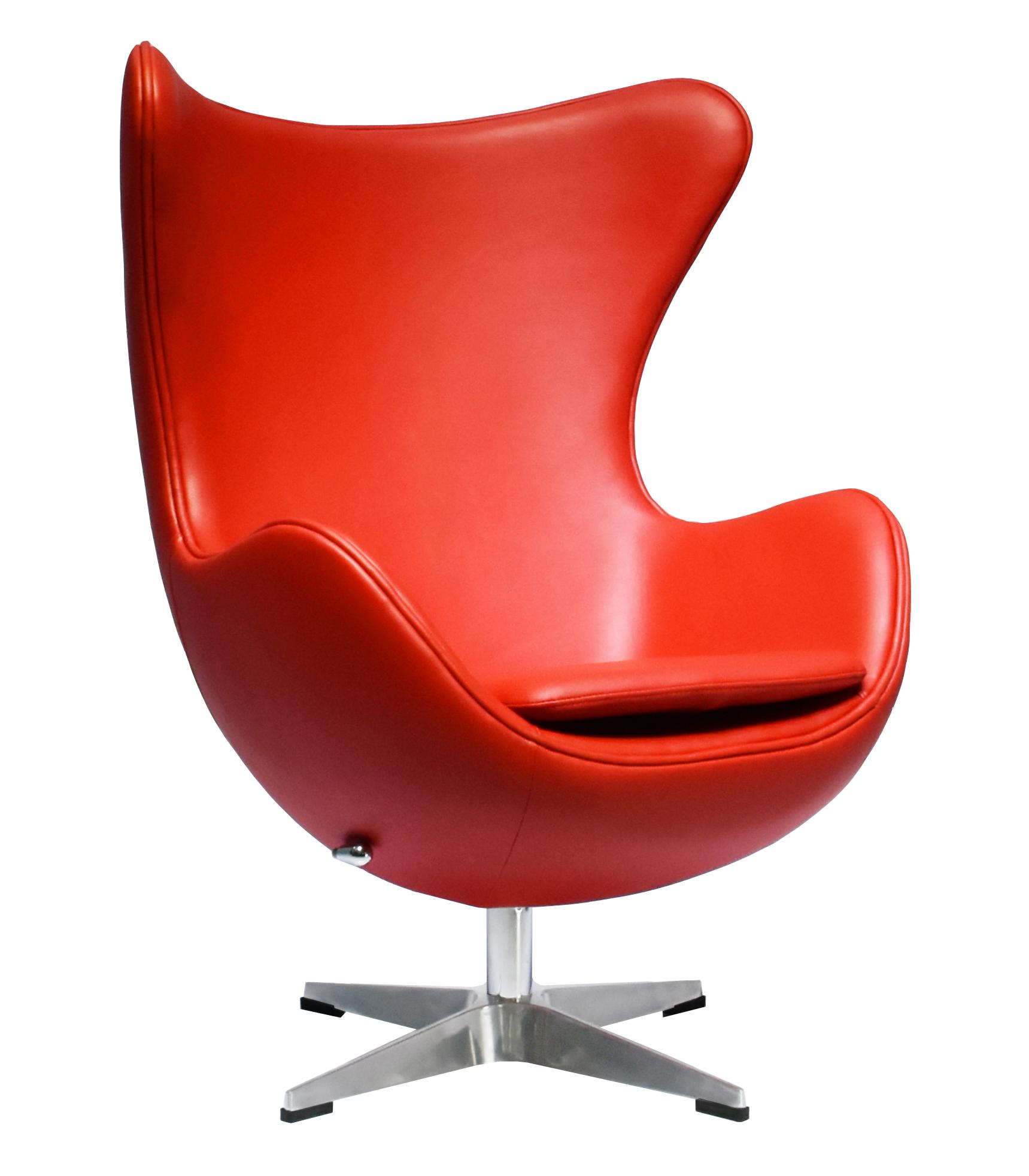 Кресло BRADEXHOME EGG CHAIR Красный (прессованная кожа)