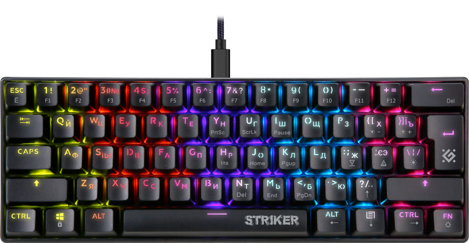 Проводная игровая клавиатура Defender Striker GK-380L Black (45380)