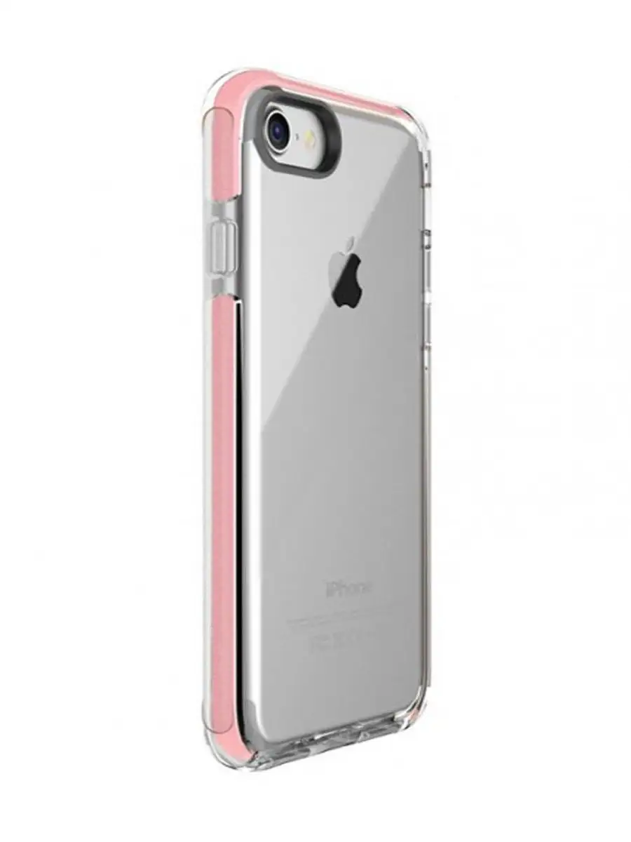Противоударный чехол TPU-TPE Rock Guard Series для Apple iPhone 8/7 прозрачный розовый