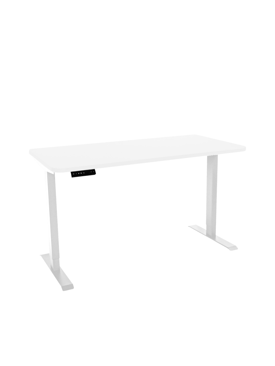 Письменный стол с регулировкой высоты LuxAlto электрический, белый, 140x60x2.5см, 34122