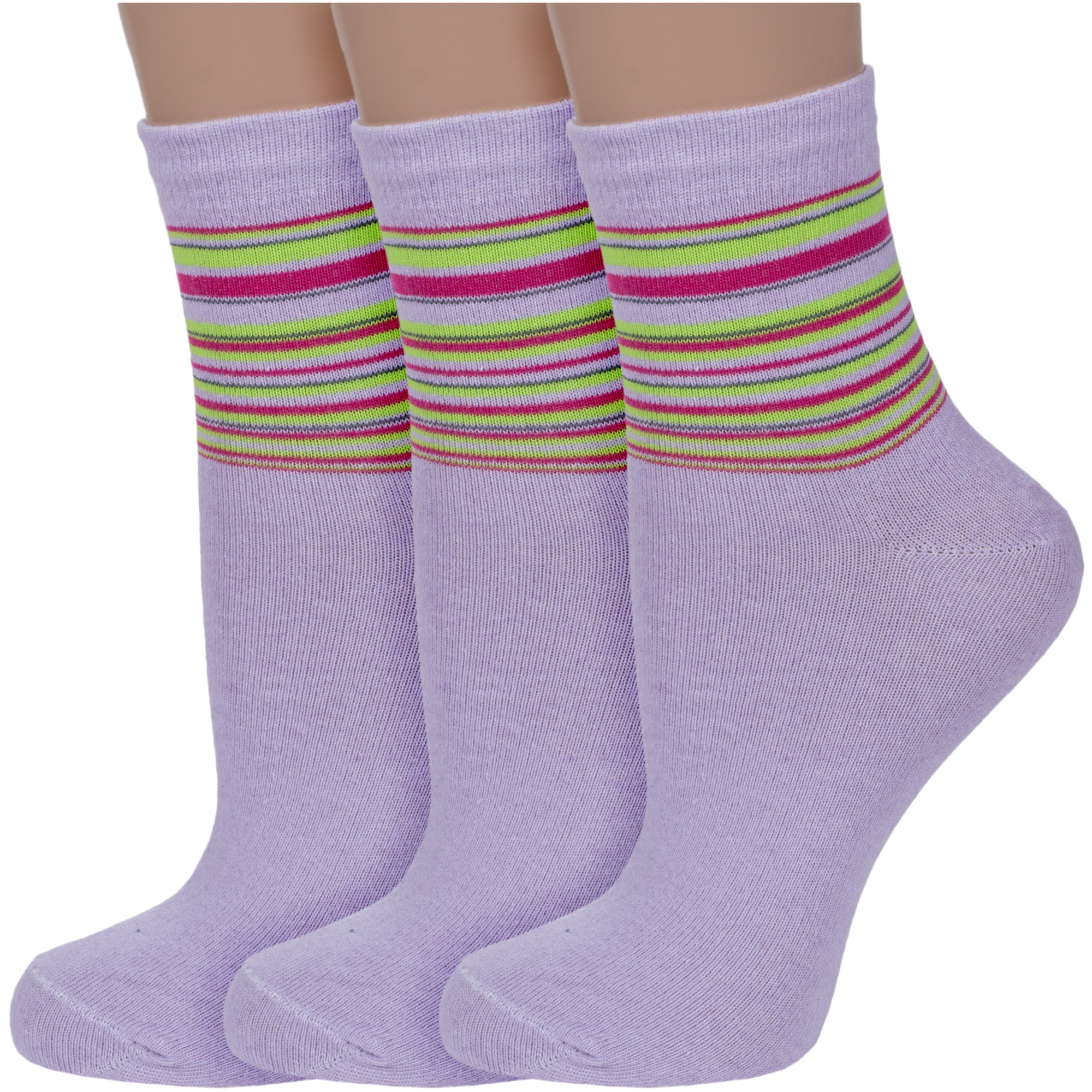 Комплект носков женских Альтаир 3-С46 фиолетовых 25