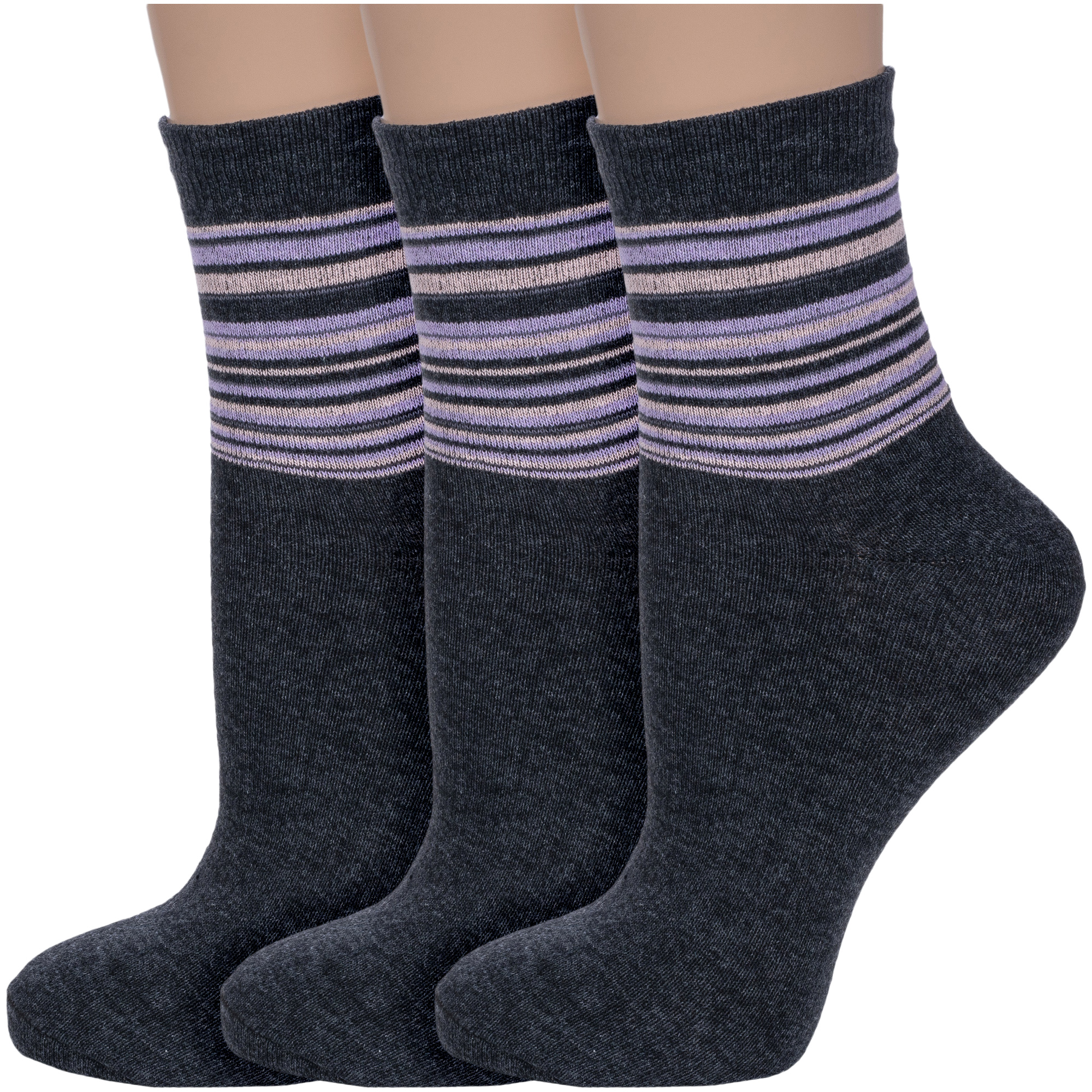 Комплект носков женских Альтаир 3-С46 серых 25