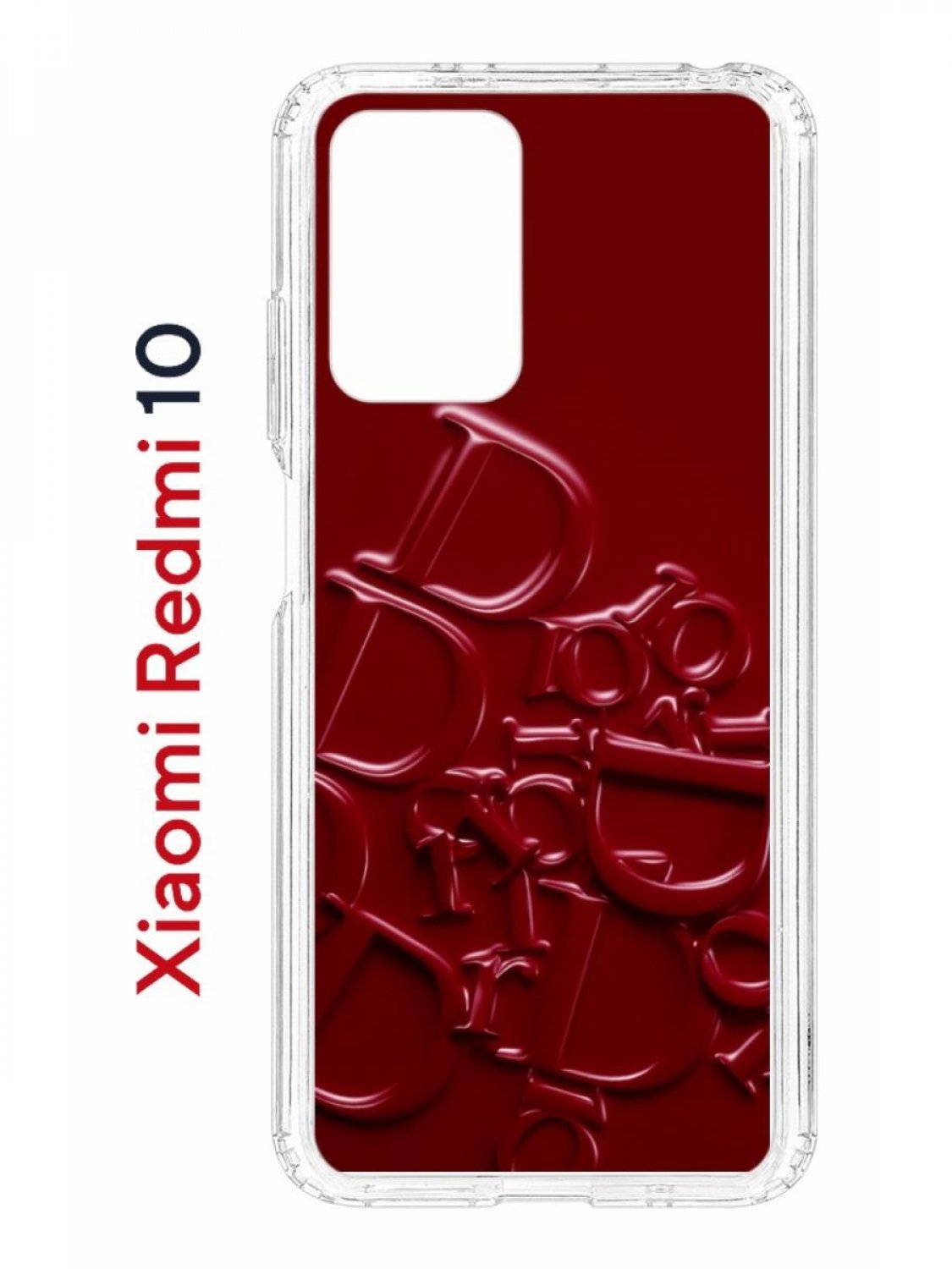 Чехол на Xiaomi Redmi 10/10 Prime Kruche Print Dior,противоударный бампер с принтом