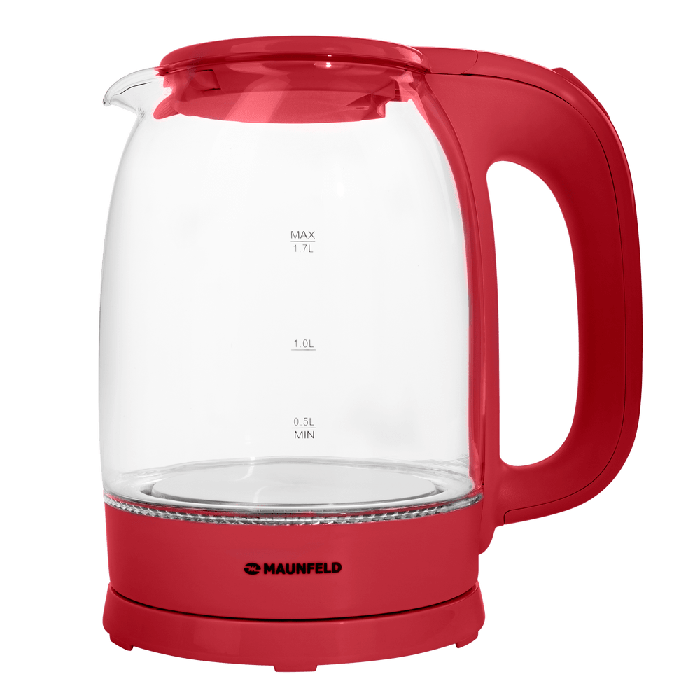 Чайник электрический MAUNFELD MGK-613CH 1.7 л Transparent, Red