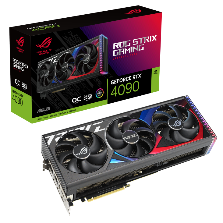 Видеокарта ASUS NVIDIA GeForce RTX 4090 ROG Strix OC Edition (90YV0ID0-M0NA00)