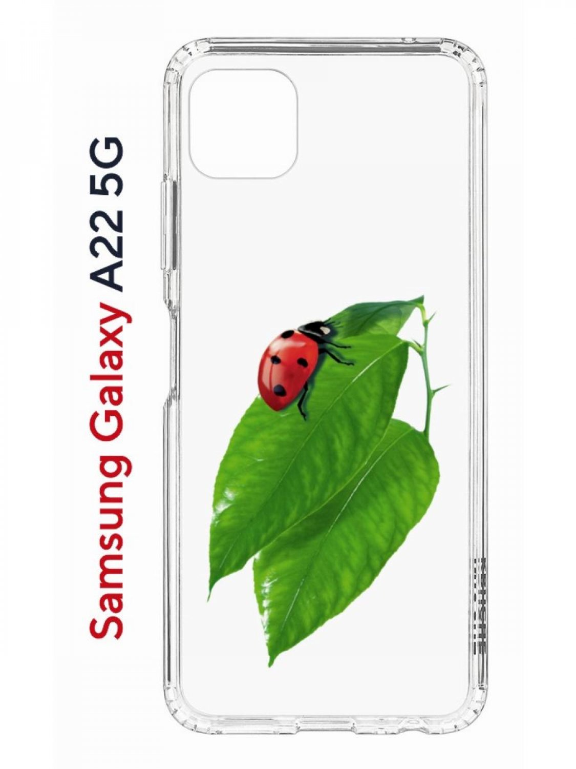 Чехол на Samsung Galaxy A22s 5G с принтом Kruche Print Ladybug, противоударный бампер