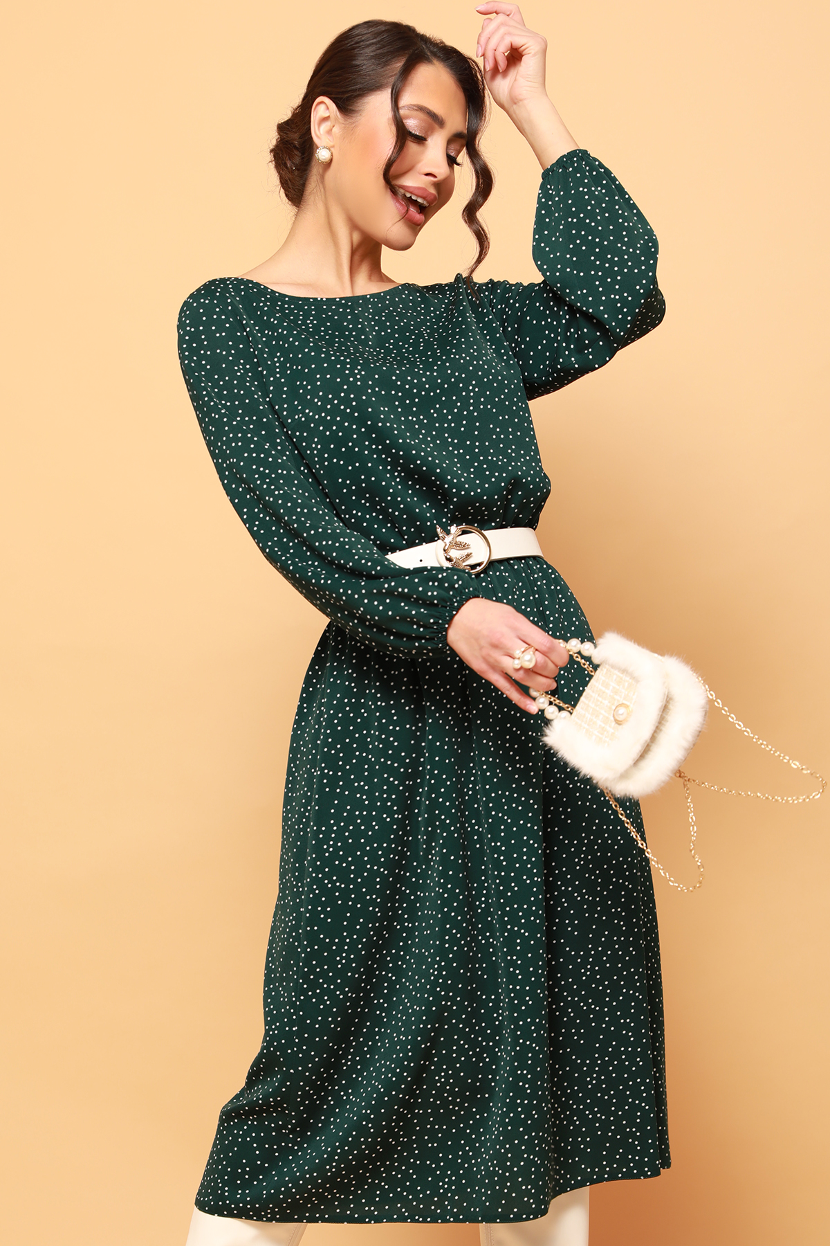 Платье женское DSTrend 0385 зеленое 44