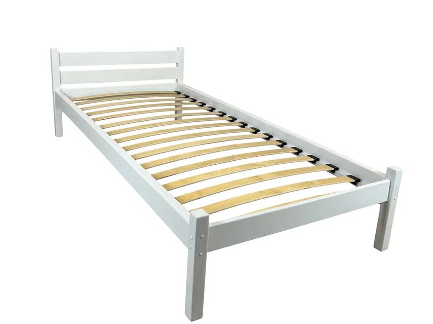 Кровать односпальная Solarius, Классика Ортопедическая 90х190, цвет белый