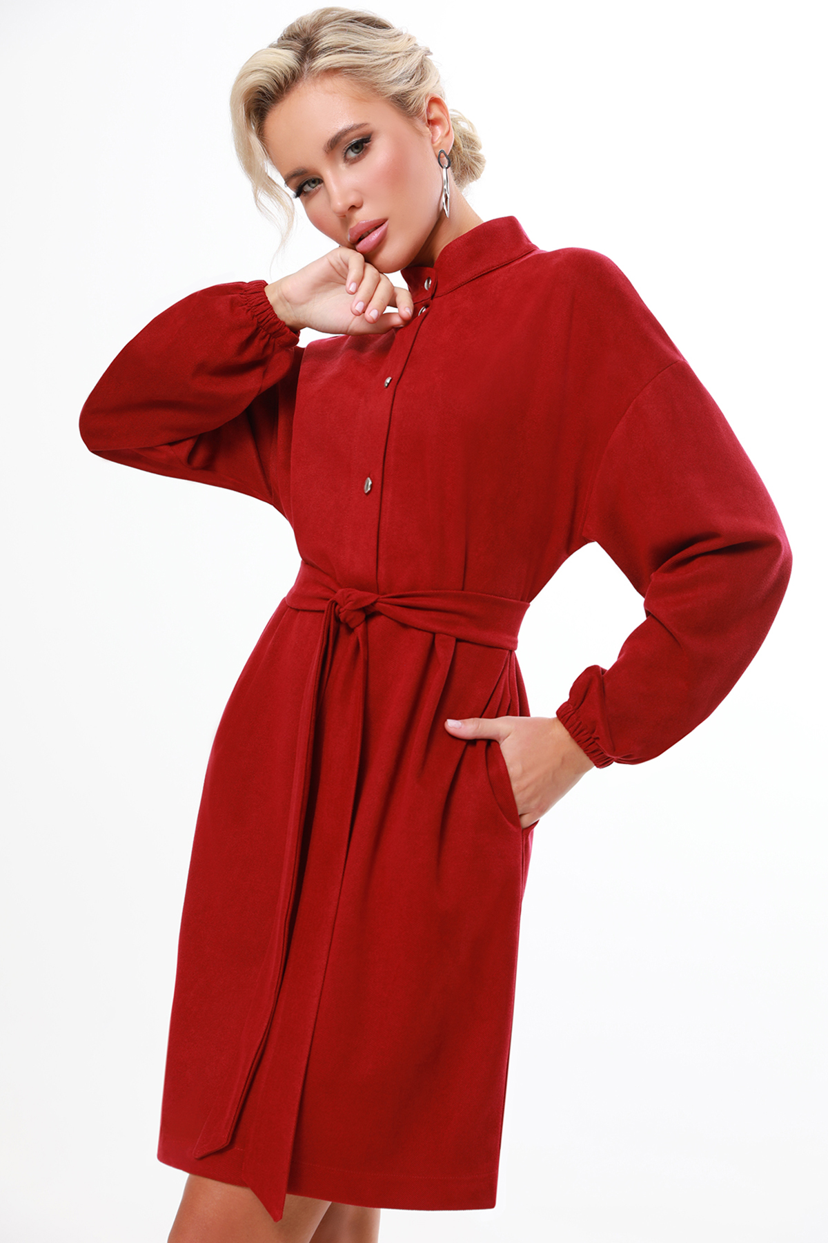 Платье женское DSTrend 0450 красное 48