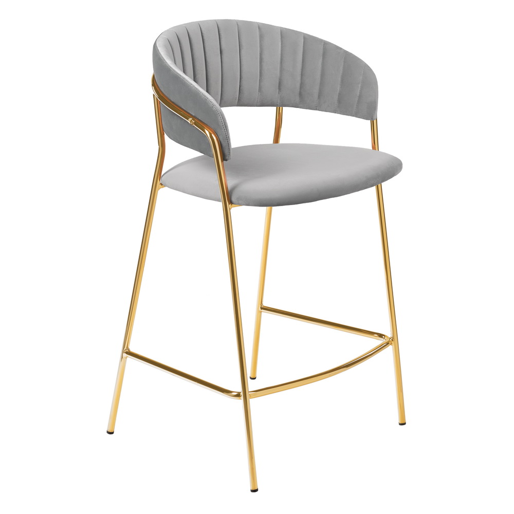 Полубарный стул Bradex Turin FR 0911, серый/золотистый