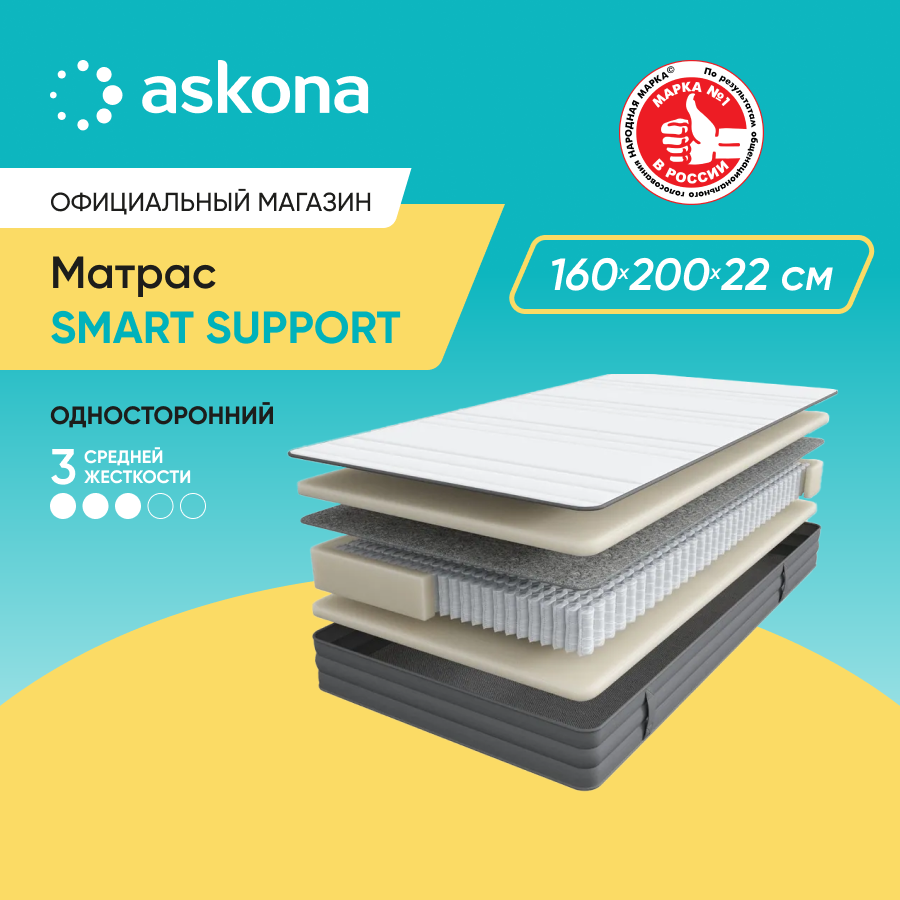 Матрас анатомический Аскона Smart Support 160x200