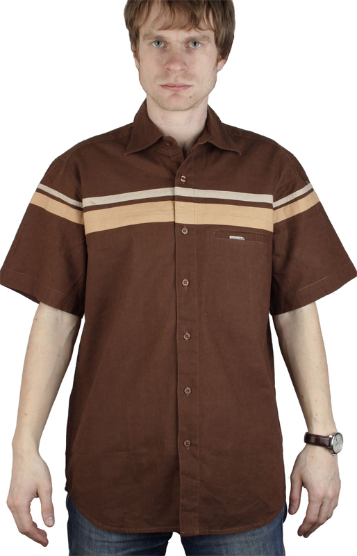Рубашка мужская Maestro BR3-6-k коричневая XL