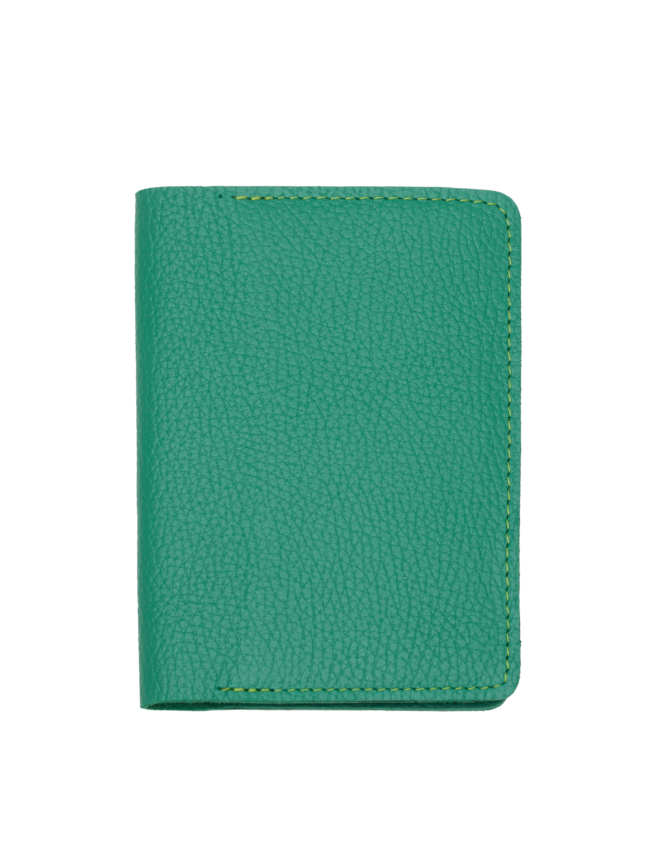 Обложка для паспорта женская Leather Collection ПГ-52 зеленая