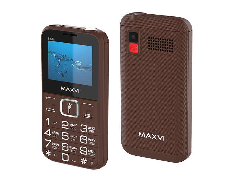 Мобильный телефон Maxvi B200 Brown