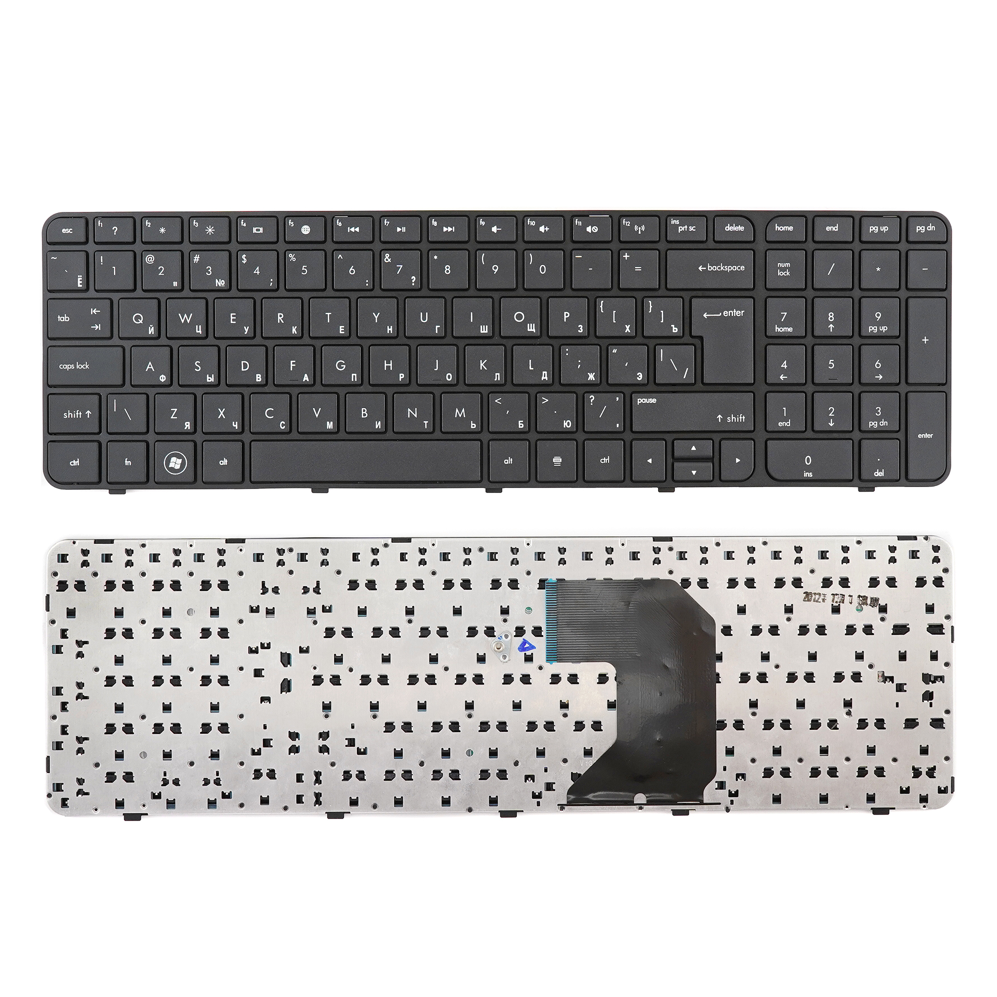 Клавиатура Azerty для ноутбука HP Pavilion G7-2000/ G7-2100/ G7-2200 черная с рамкой