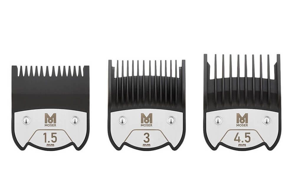 Набор магнитных насадок Moser 1801-7010 Magnetic attm.comb set 1,5/3/4,5mm cart.