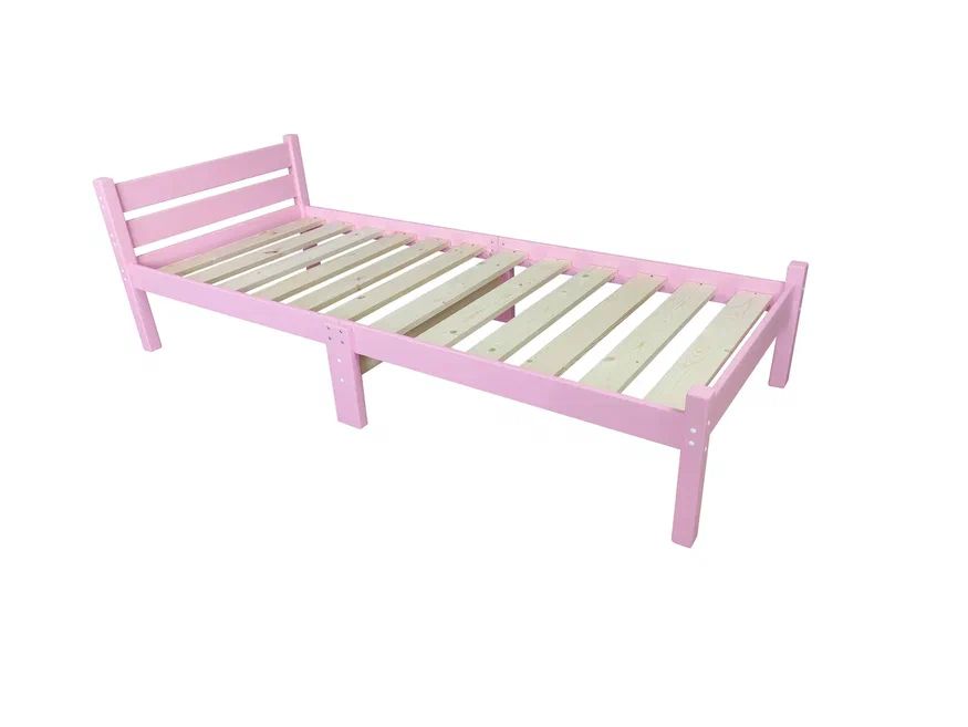 Кровать односпальная Solarius, Классика Компакт 60х190, цвет розовый