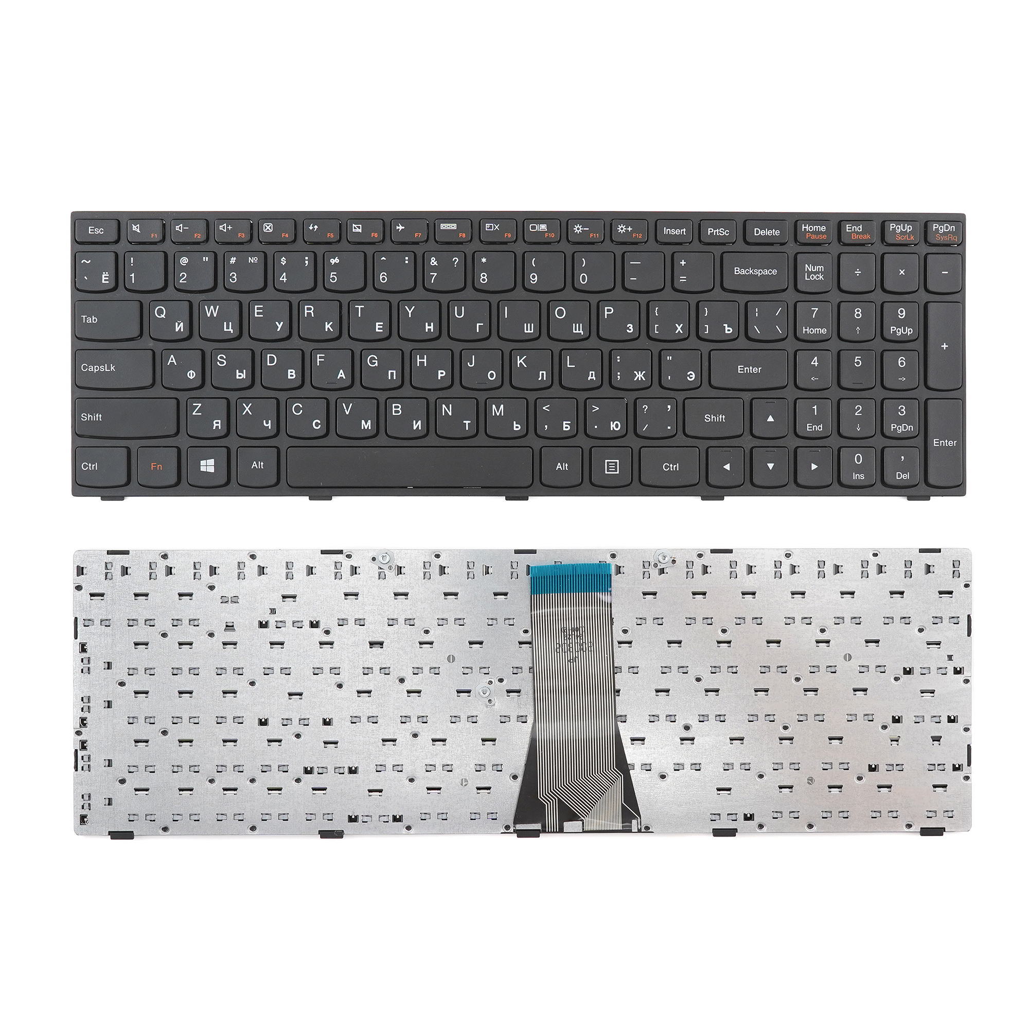 Клавиатура Azerty для ноутбука Lenovo B50-30/ G50-30/ Z50-70 черная с рамкой