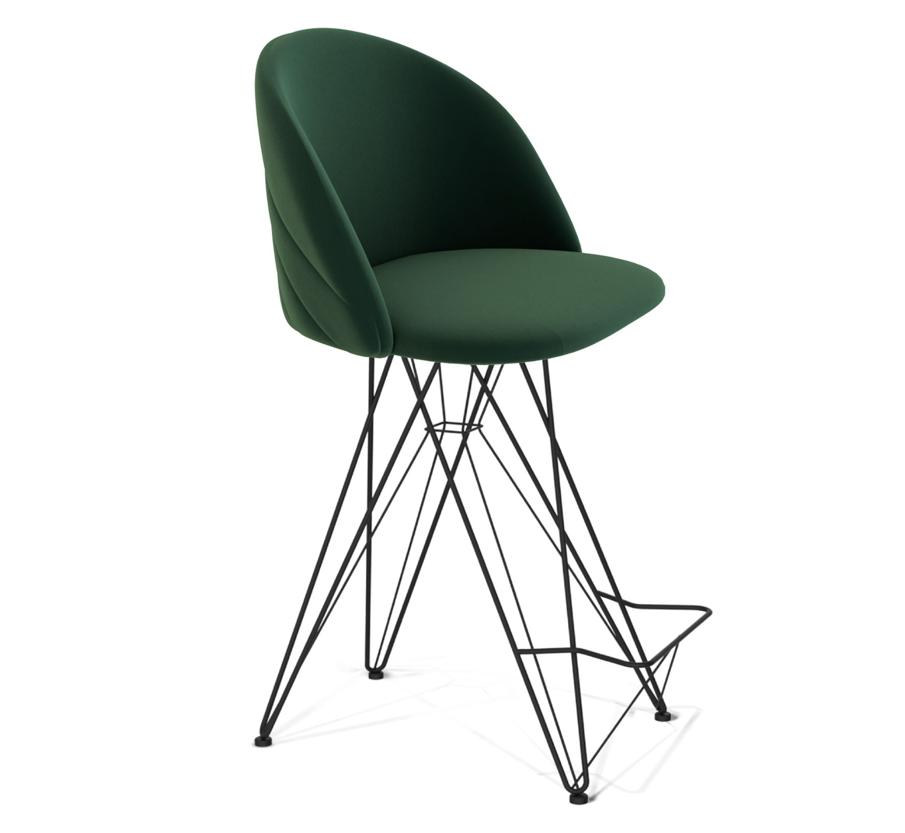 Полубарный стул Sheffilton SHT-ST35-2/S66-1, лиственно-зеленый/черный муар