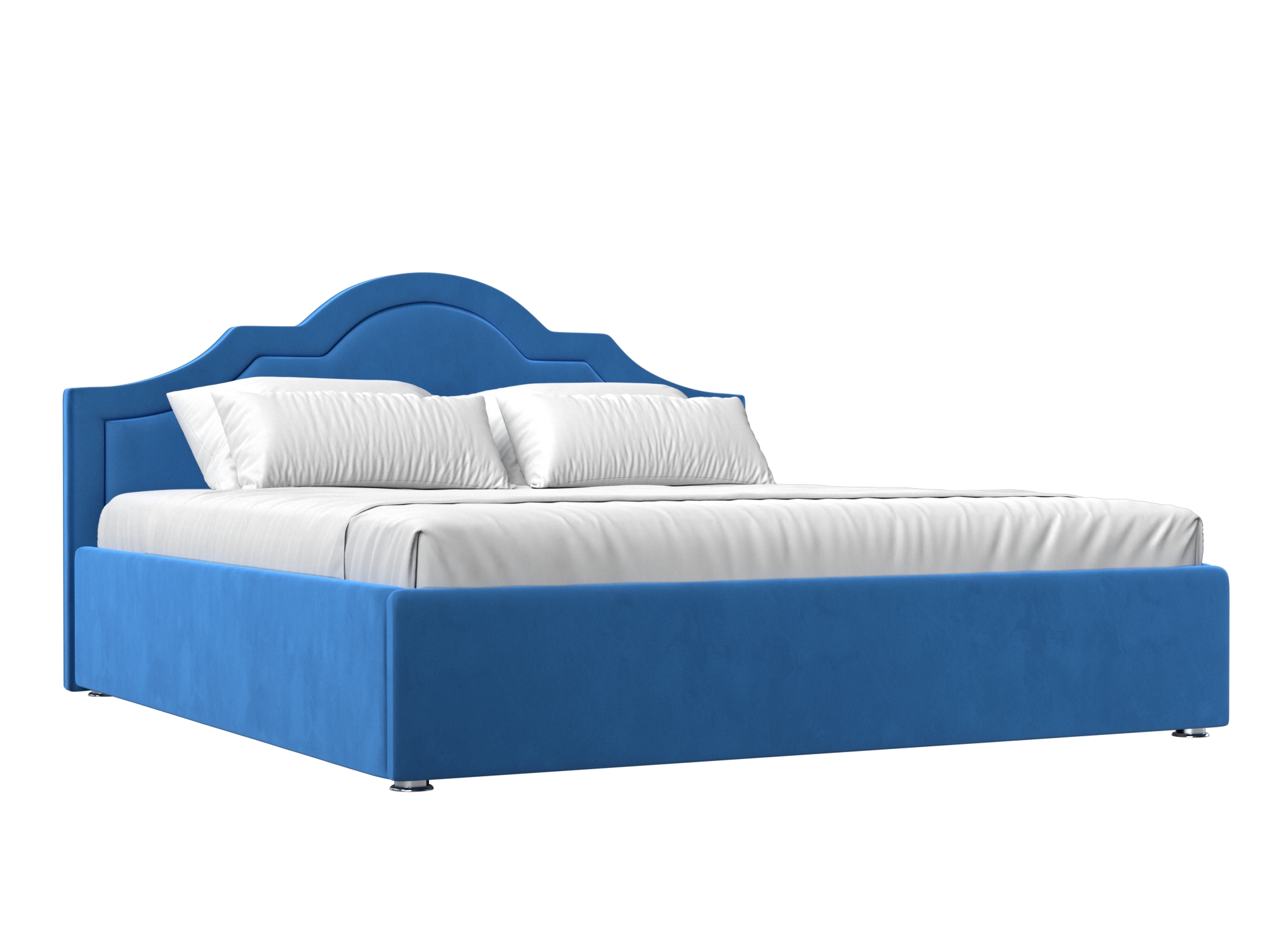 Кровать Лига Диванов Афина 180 Голубой (велюр)