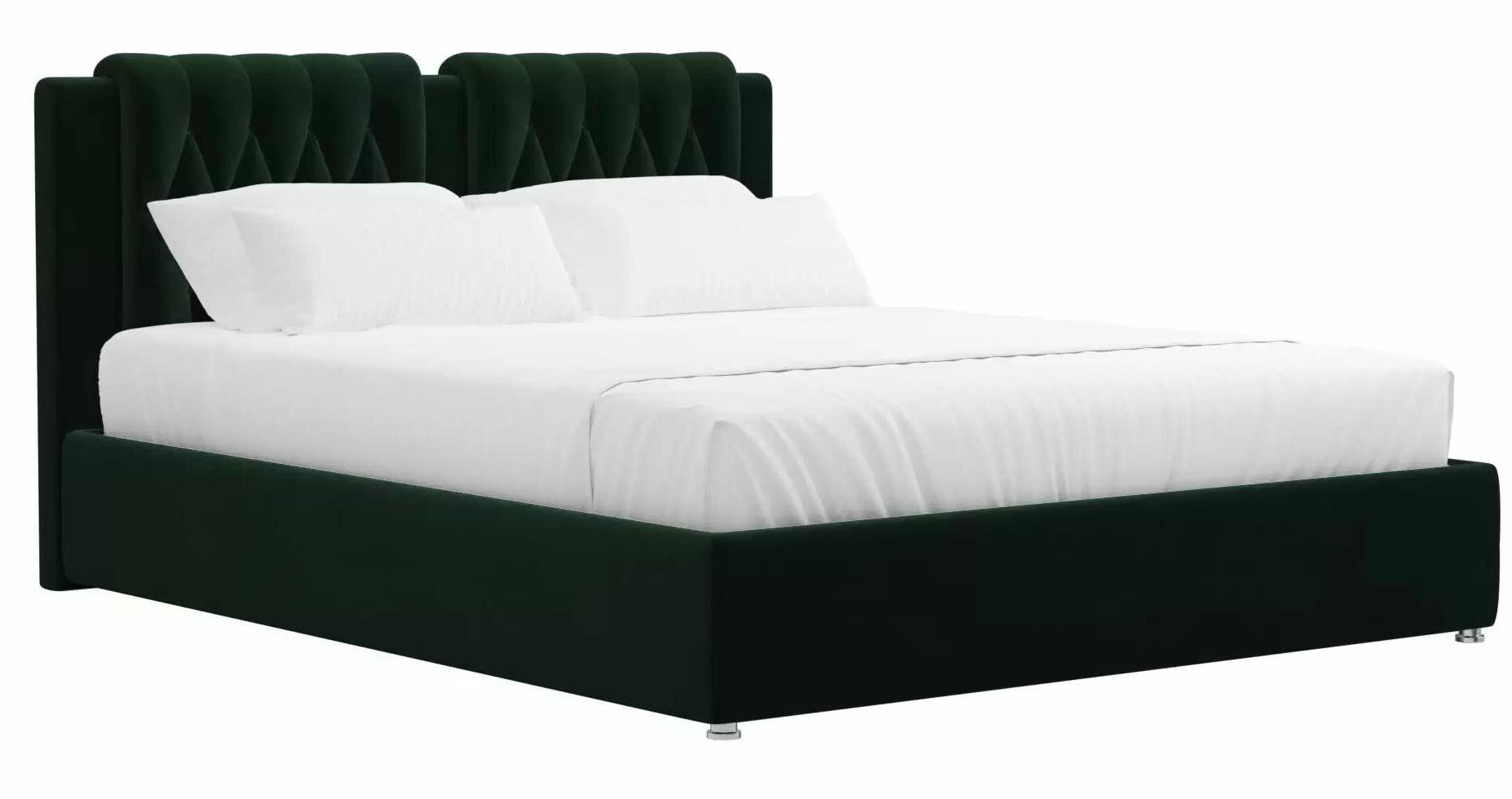 Кровать Лига Диванов Камилла 160 Зеленый (велюр)