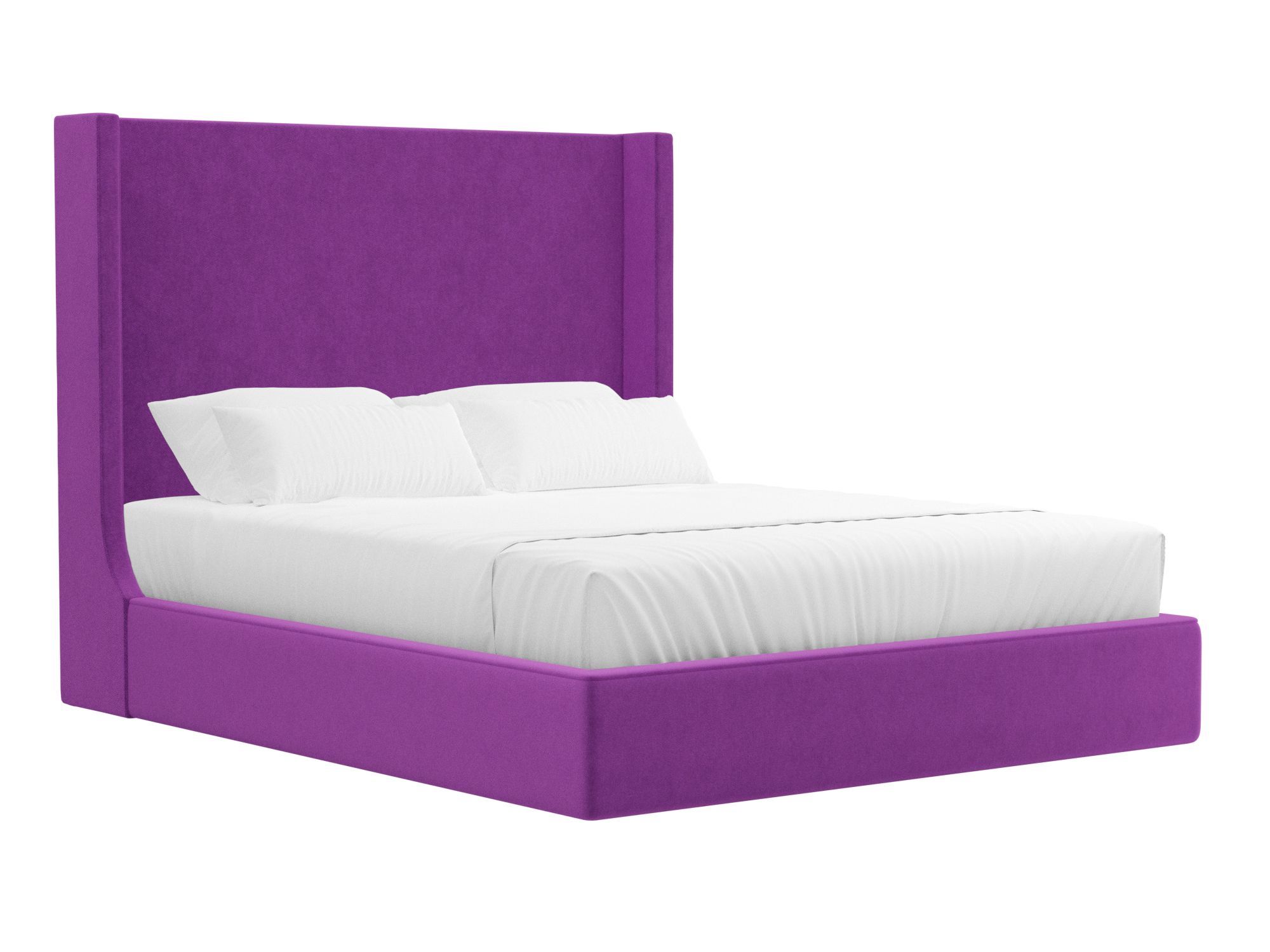 Кровать Лига Диванов Ларго 160 Фиолетовый (микровельвет)