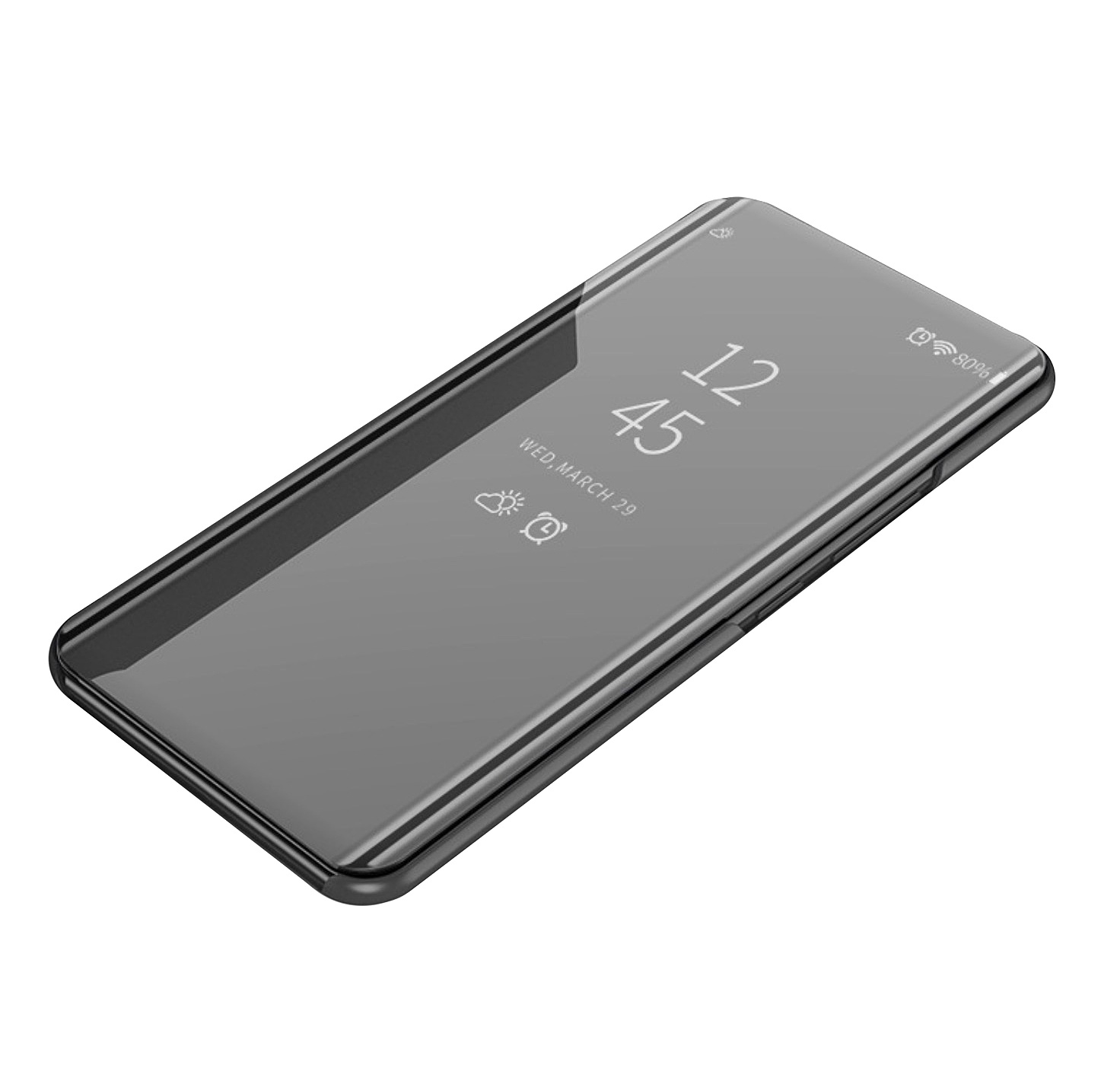 Чехол MyPads для Redmi Note 8 с дизайном Clear View Cover черный