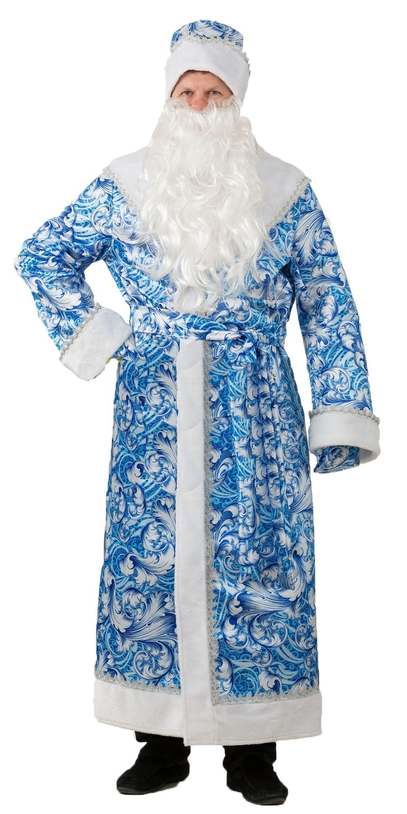 Костюм карнавальный мужской Batik 5218 Дед Мороз, голубой, 54-56 RU