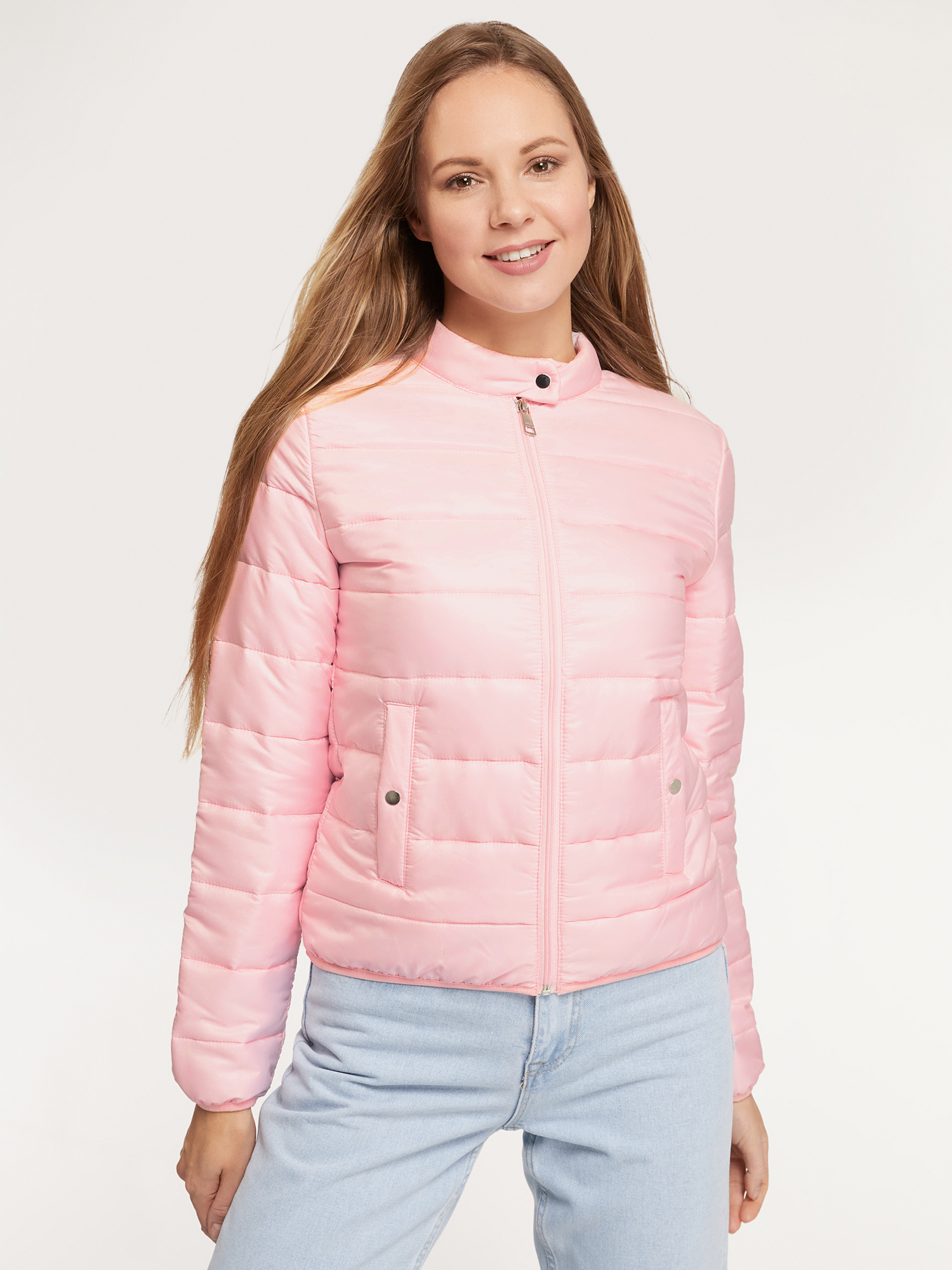 Куртка женская oodji 10203060B розовая 36 EU