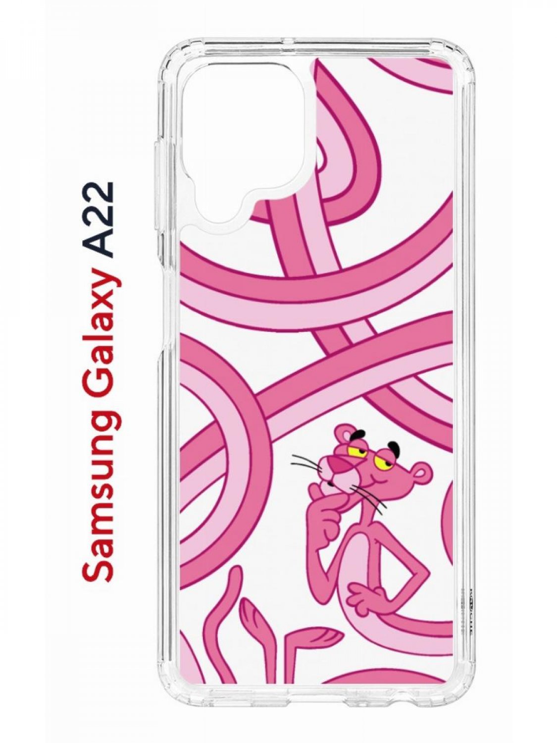 Чехол на Samsung A22/M22/M32 с принтом Kruche Print Розовая Пантера, противоударный бампер