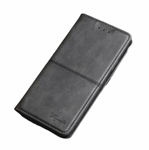 Чехол MyPads для iPhone X;XS;10 черный с магнитной крышкой