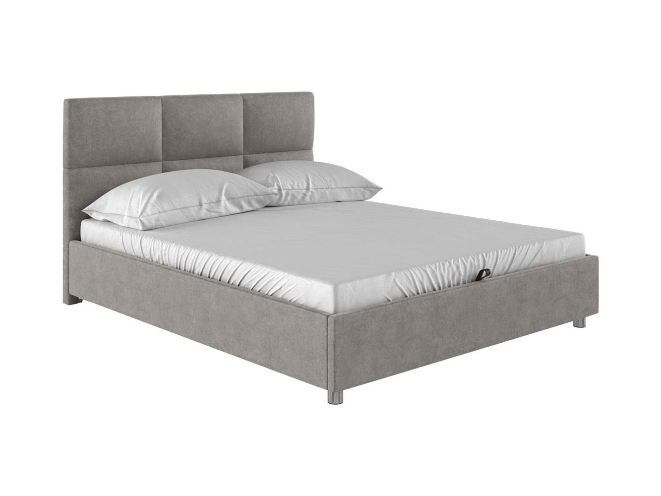Кровать с подъемным механизмом Первый Мебельный Паулина Серый, велюр 160х200 см