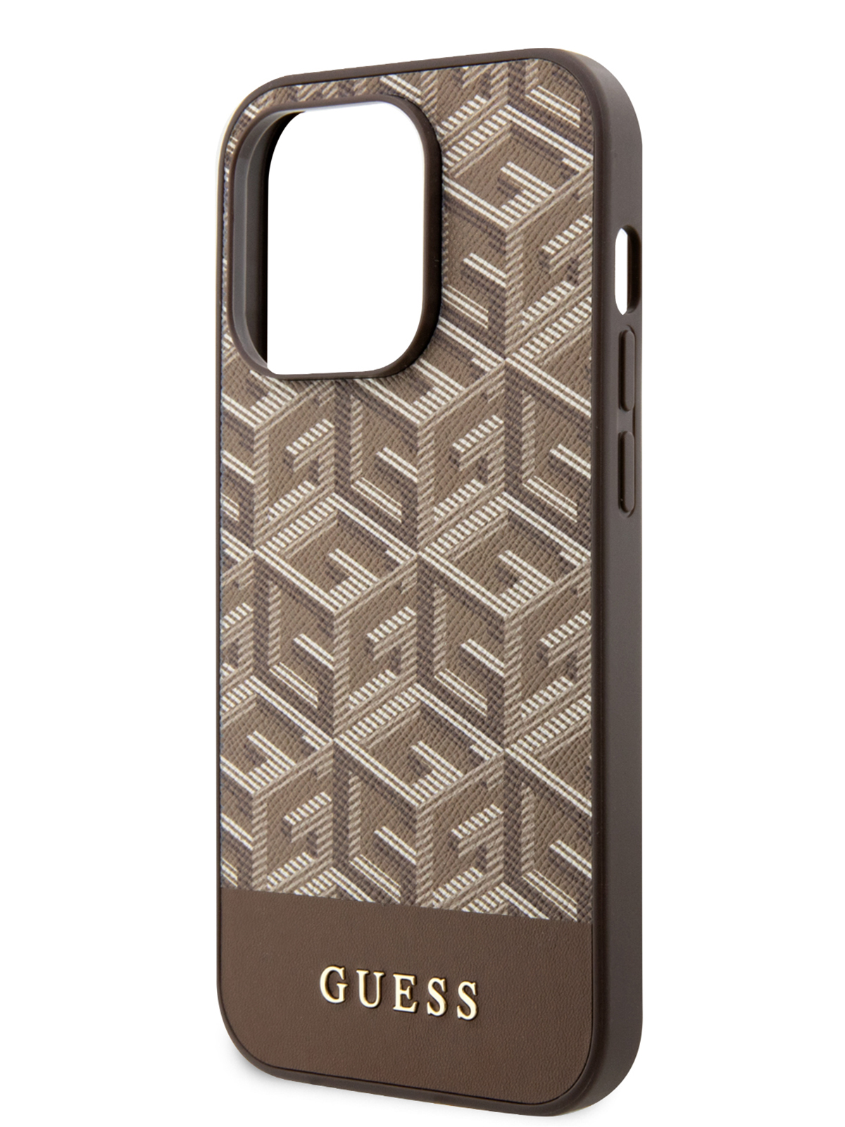 Чехол Guess для iPhone 14 Pro с MagSafe Cube, Brown