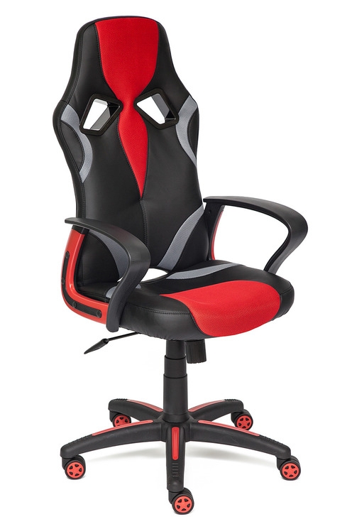 Игровое кресло TetChair Runner, красный/черный