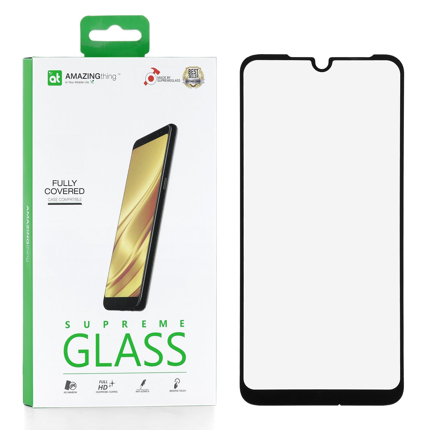 Защитное стекло для Xiaomi Redmi Note 7 Amazingthing SupremeGlass Full Glue Black 0.3mm