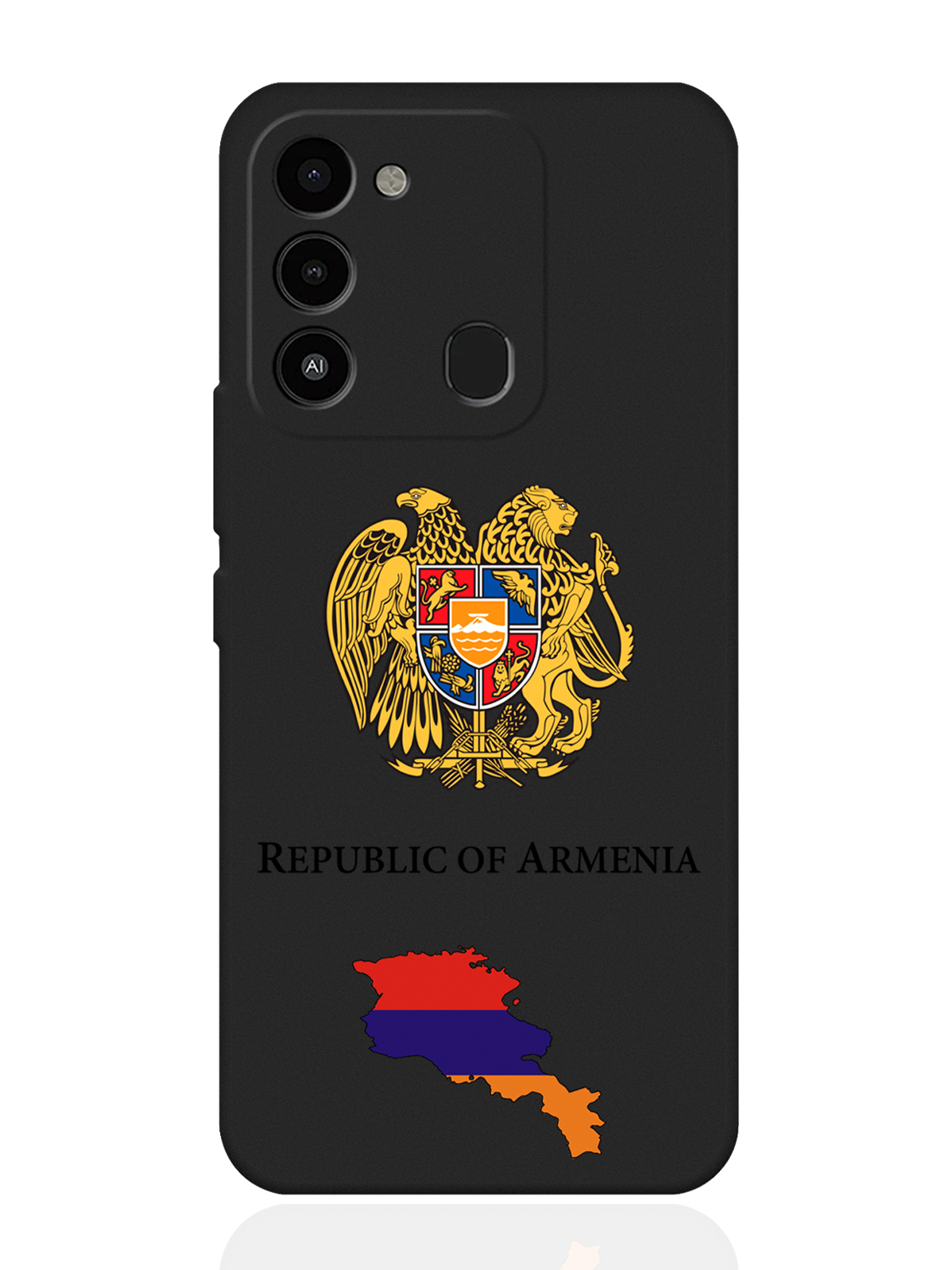 Чехол SignumCase для Tecno Spark 9 Герб Армении черный
