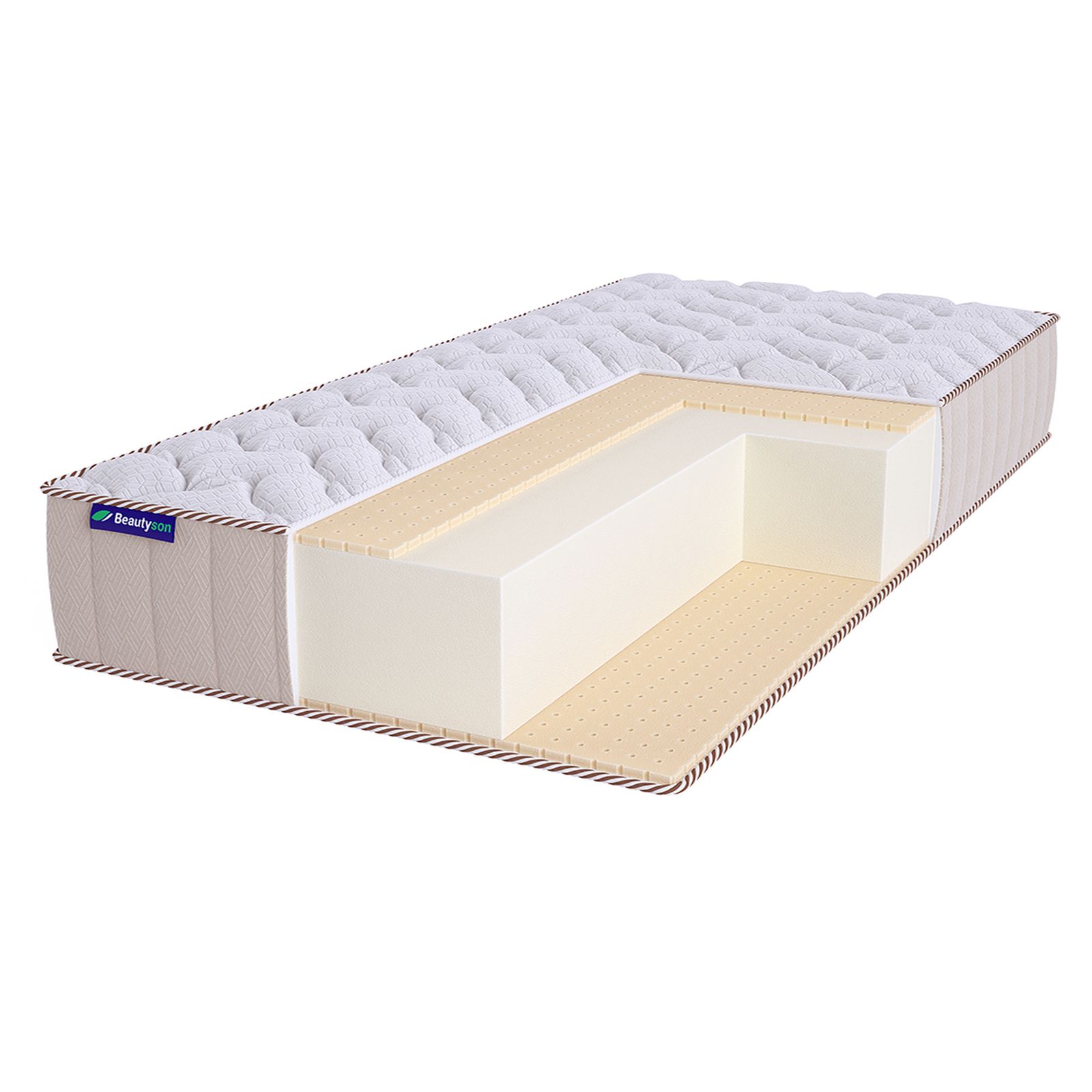 Матрас Beautyson Roll Foam 18 Latex Double Lux, 75х165, 22 см, беспружинный