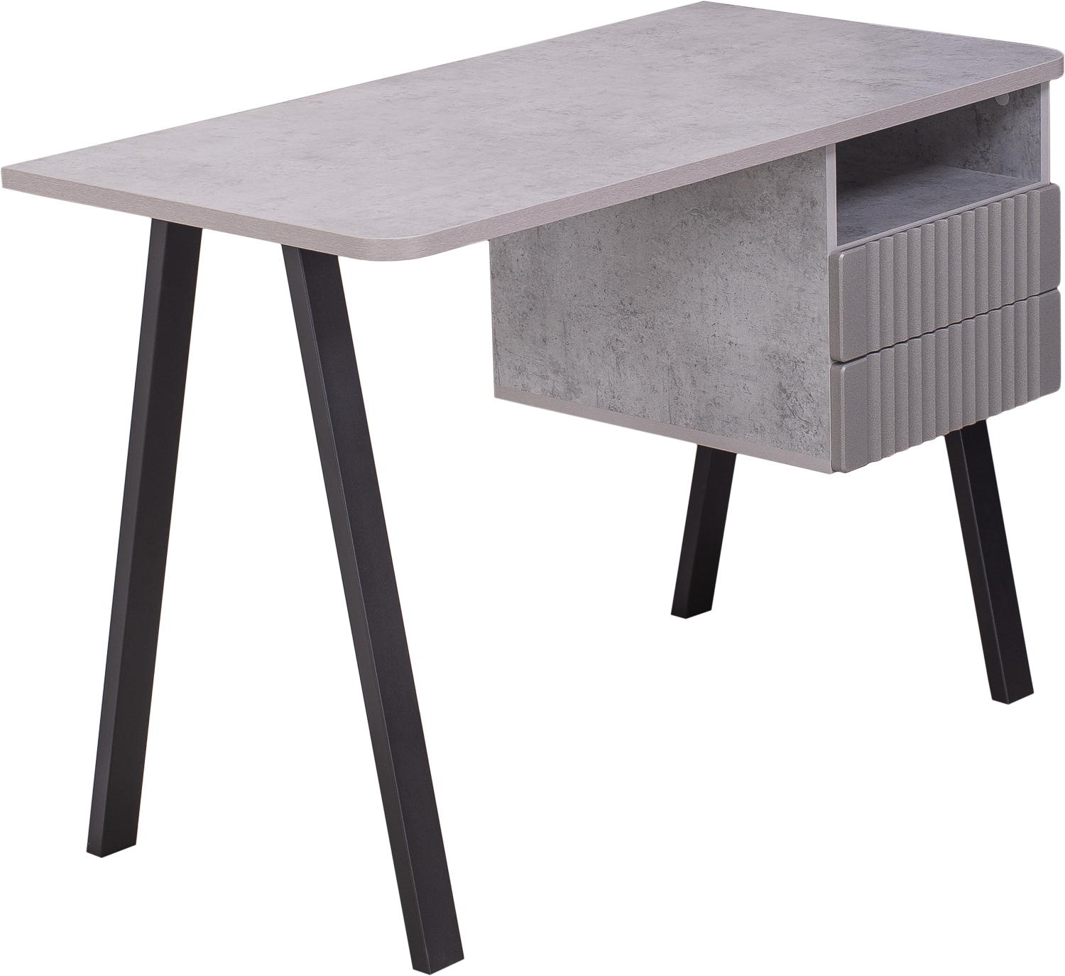 Стол письменный, компьютерный Домотека Марио СБ 71-М ЧР (110х55х75) серый графит