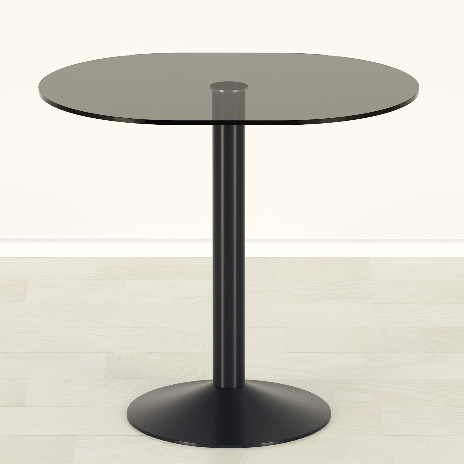 Стеклянный стол Mebel Apartment Троя 23 серый/черный 700х600